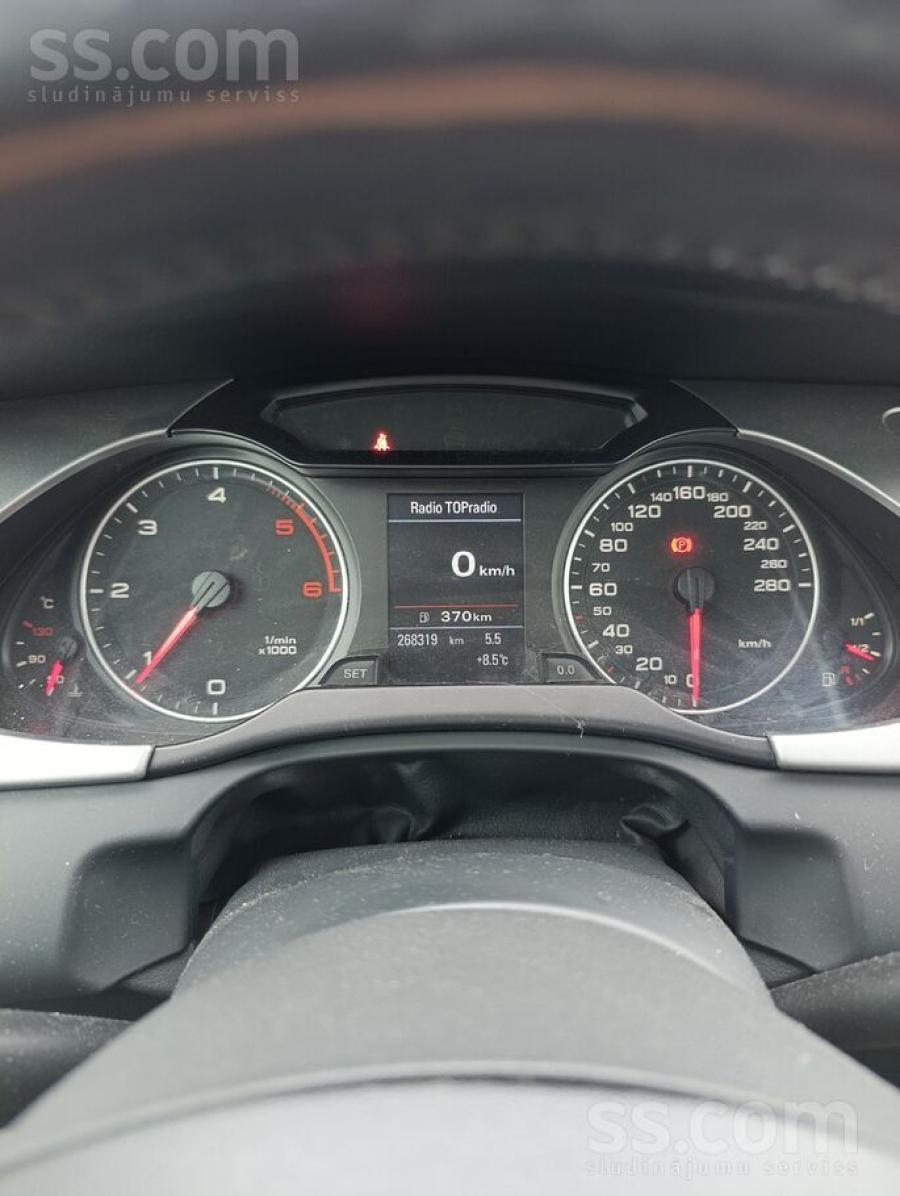 Grey Audi A4 2008 in Riga, with an engine capacity of 2.00 L and mileage of 268 thousand km for 3950 €, photo 5 on AUTOMOTO.COM.LV