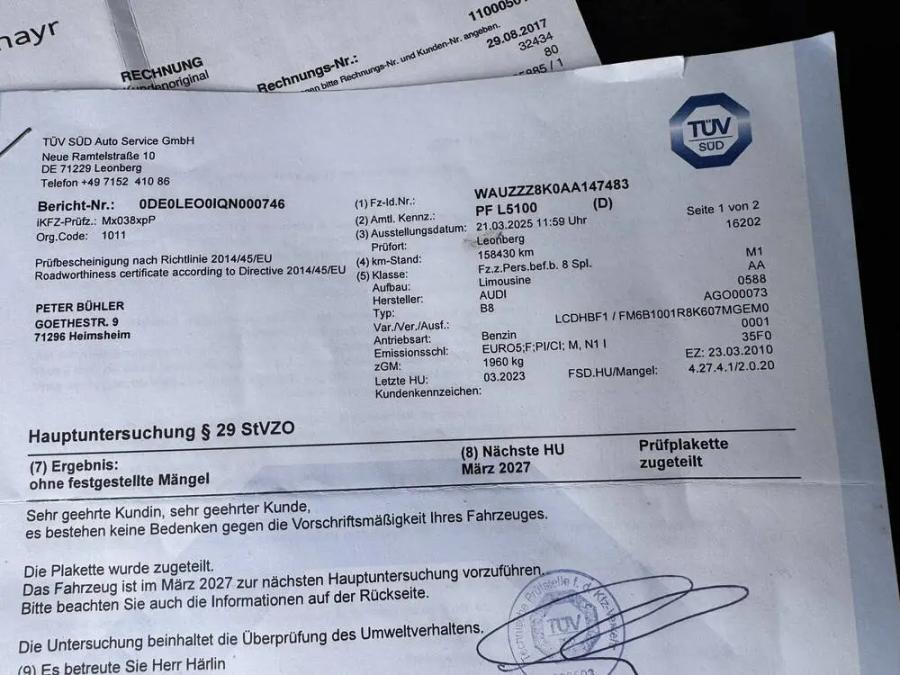 Pelēks Audi A4 2009 Jūrmala, ar dzinēja tilpumu 1.80 L un nobraukumu 168 tūkst. km par 5900 €, foto 33 vietnē AUTOMOTO.COM.LV