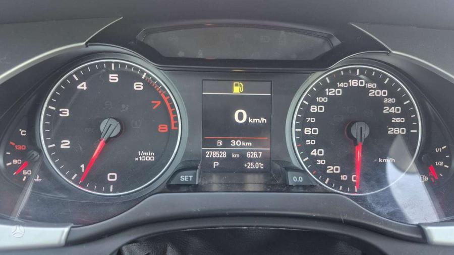 Grey Audi A4 2010 in Klaipeda, with an engine capacity of 1.98 L and mileage of 279 thousand km for 2599 €, photo 18 on AUTOMOTO.COM.LV