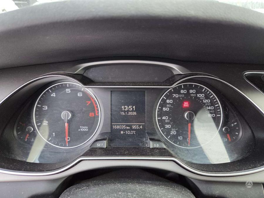 Grey Audi A4 2013 in Vilnius, with an engine capacity of 1.98 L and mileage of 168 thousand km for 6700 €, photo 10 on AUTOMOTO.COM.LV