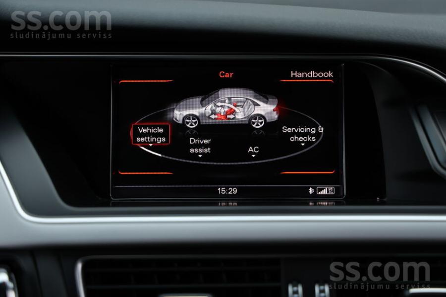 Grey Audi A4 2013 in Tukums, with an engine capacity of 3.00 L and mileage of 271 thousand km for 11200 €, photo 14 on AUTOMOTO.COM.LV