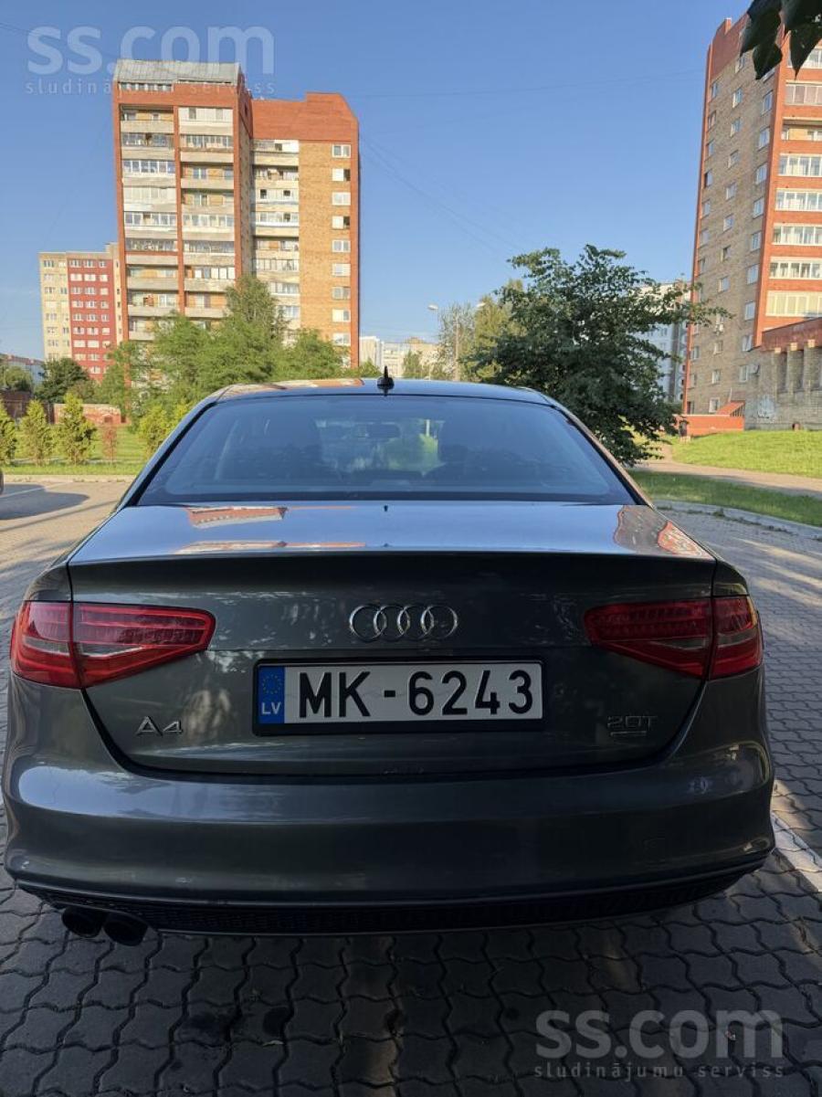 Pelēks Audi A4 2014 Rīga, ar dzinēja tilpumu 2.00 L un nobraukumu 215 tūkst. km par 10000 €, foto 6 vietnē AUTOMOTO.COM.LV