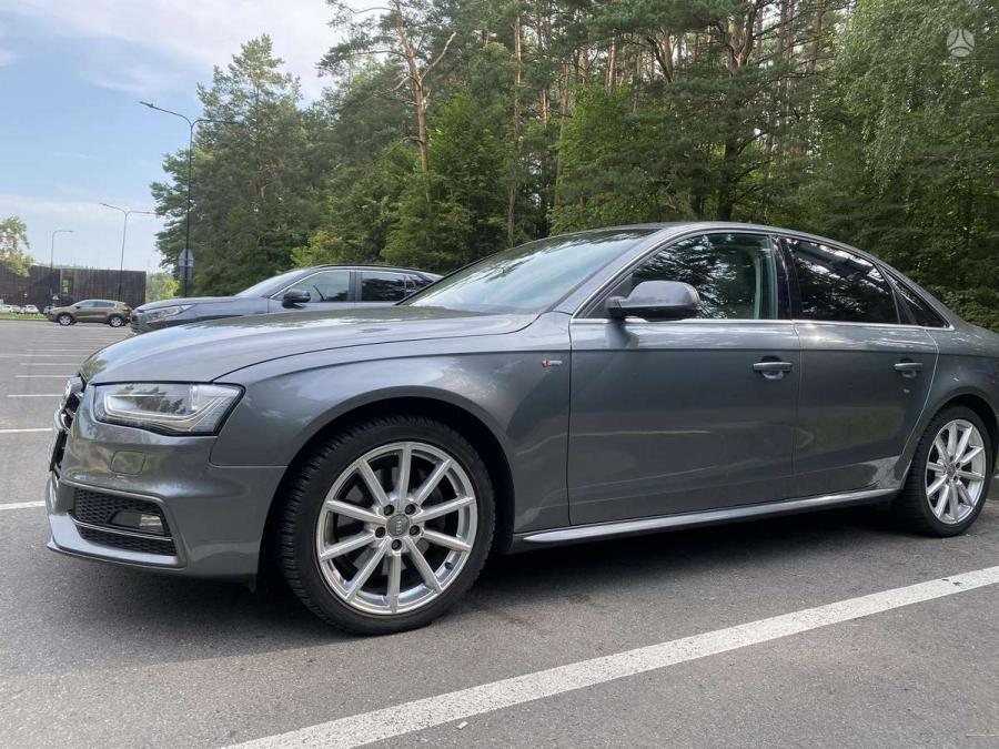 Grey Audi A4 2014 in Vilnius, with an engine capacity of 1.98 L and mileage of 161 thousand km for 9300 €, photo 1 on AUTOMOTO.COM.LV