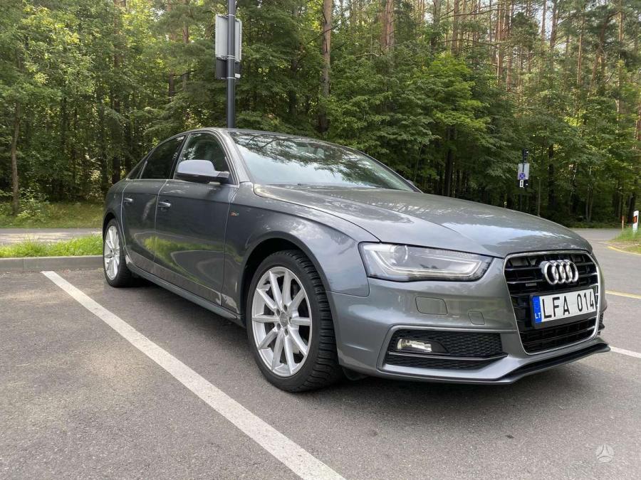 Grey Audi A4 2014 in Vilnius, with an engine capacity of 1.98 L and mileage of 161 thousand km for 9300 €, photo 5 on AUTOMOTO.COM.LV