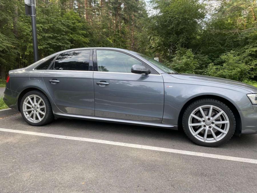 Grey Audi A4 2014 in Vilnius, with an engine capacity of 1.98 L and mileage of 161 thousand km for 9300 €, photo 6 on AUTOMOTO.COM.LV