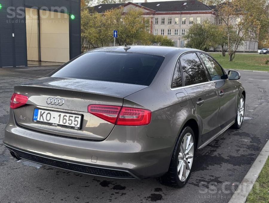 Grey Audi A4 2014 in Liepaja, with an engine capacity of 2.00 L and mileage of 162 thousand km for 10500 €, photo 4 on AUTOMOTO.COM.LV