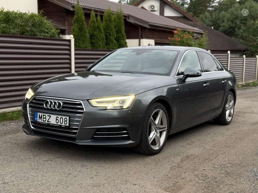 Pelēks Audi A4 2015 Viļņa, ar dzinēja tilpumu 1.97 L un nobraukumu 300 tūkst. km par 9200 €, foto 1 vietnē AUTOMOTO.COM.LV