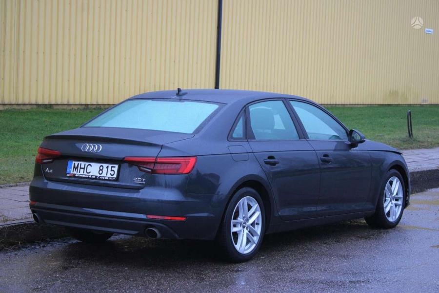 Pelēks Audi A4 2017 Viļņa, ar dzinēja tilpumu 1.98 L un nobraukumu 125 tūkst. km par 8500 €, foto 2 vietnē AUTOMOTO.COM.LV