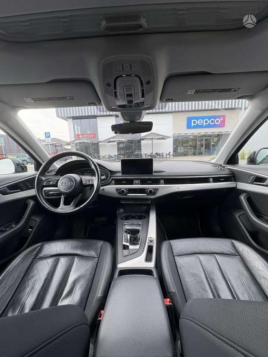 Grey Audi A4 2017 in Vilnius, with an engine capacity of 2.00 L and mileage of 115 thousand km for 16900 €, photo 4 on AUTOMOTO.COM.LV