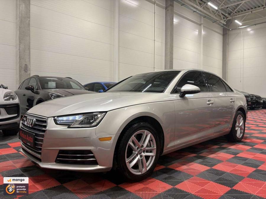 Grey Audi A4 2017 in Vilnius, with an engine capacity of 1.98 L and mileage of 98 thousand km for 15990 €, photo 1 on AUTOMOTO.COM.LV