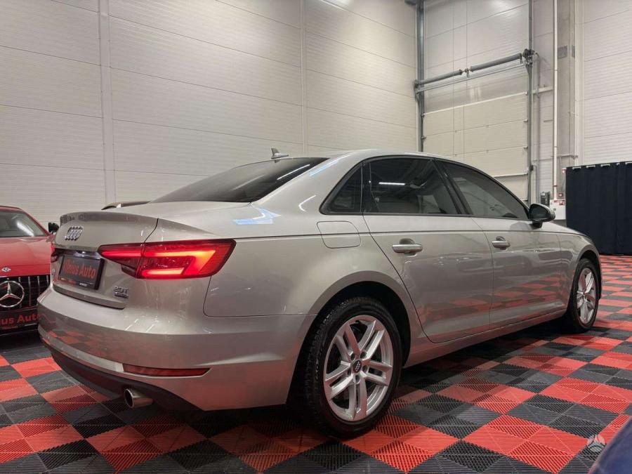 Grey Audi A4 2017 in Vilnius, with an engine capacity of 1.98 L and mileage of 98 thousand km for 15990 €, photo 5 on AUTOMOTO.COM.LV