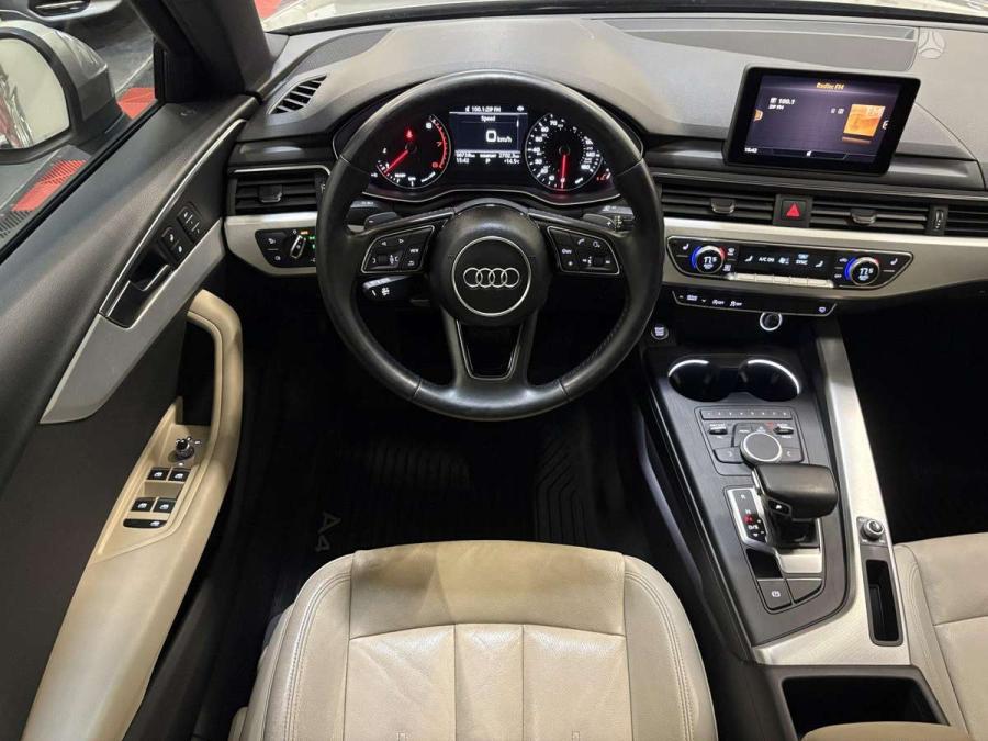 Grey Audi A4 2017 in Vilnius, with an engine capacity of 1.98 L and mileage of 98 thousand km for 15990 €, photo 21 on AUTOMOTO.COM.LV