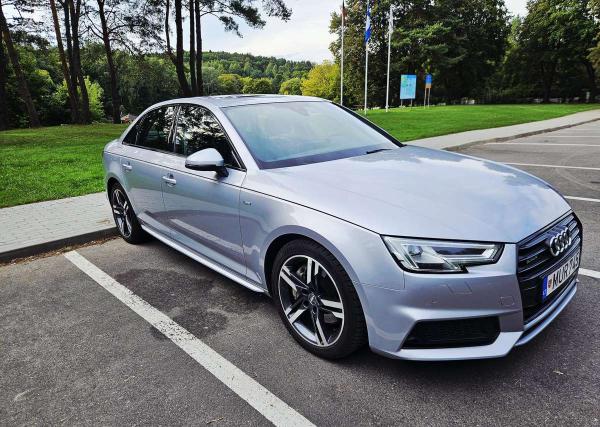 Pelēks Audi A4 2018 Viļņa, ar dzinēja tilpumu 1.98 L un nobraukumu 160 tūkst. km par 12500 €, foto  vietnē AUTOMOTO.COM.LV