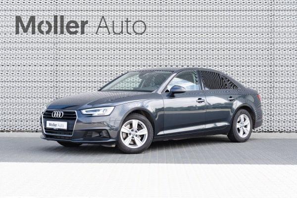 Grey Audi A4 2019 in Marupe, with an engine capacity of 2.00 L and mileage of 119 thousand km for 18050 €, photo 1 on AUTOMOTO.COM.LV