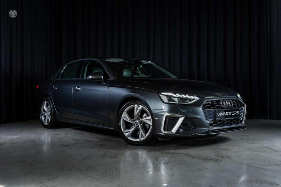 Grey Audi A4 2019 in Vilnius, with an engine capacity of 1.98 L and mileage of 99 thousand km for 23999 €, photo 4 on AUTOMOTO.COM.LV