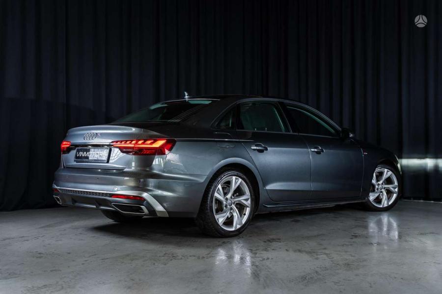 Grey Audi A4 2019 in Vilnius, with an engine capacity of 1.98 L and mileage of 99 thousand km for 23999 €, photo 5 on AUTOMOTO.COM.LV