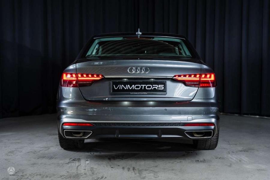 Grey Audi A4 2019 in Vilnius, with an engine capacity of 1.98 L and mileage of 99 thousand km for 23999 €, photo 6 on AUTOMOTO.COM.LV