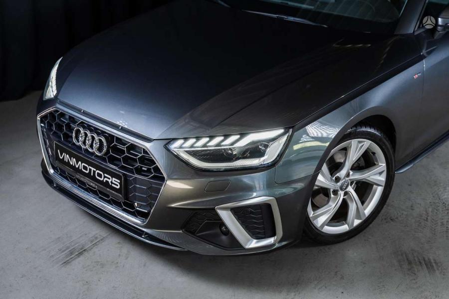 Grey Audi A4 2019 in Vilnius, with an engine capacity of 1.98 L and mileage of 99 thousand km for 23999 €, photo 8 on AUTOMOTO.COM.LV