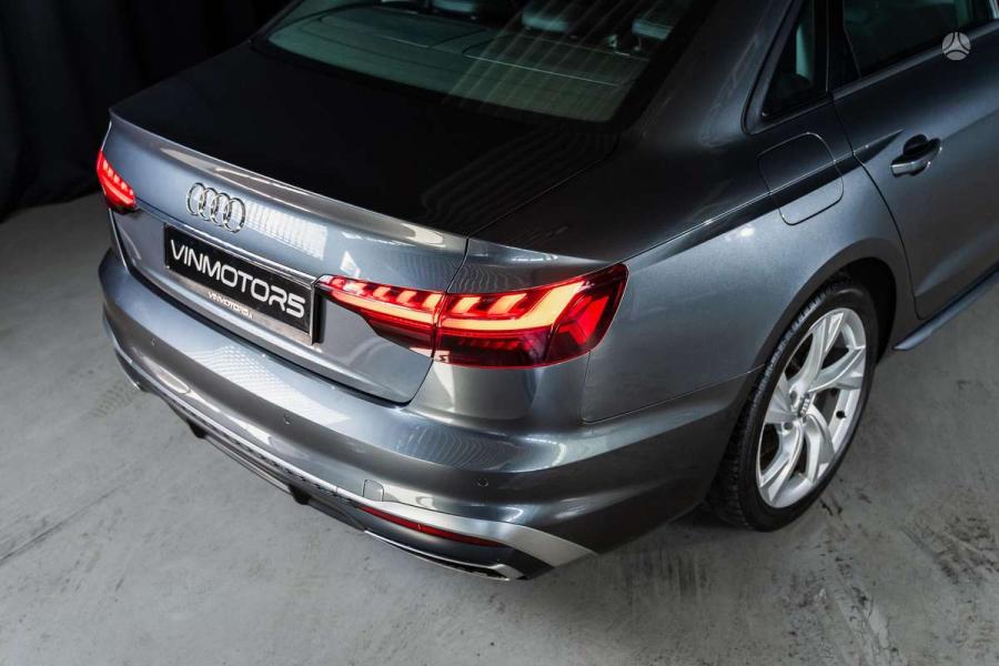 Grey Audi A4 2019 in Vilnius, with an engine capacity of 1.98 L and mileage of 99 thousand km for 23999 €, photo 12 on AUTOMOTO.COM.LV
