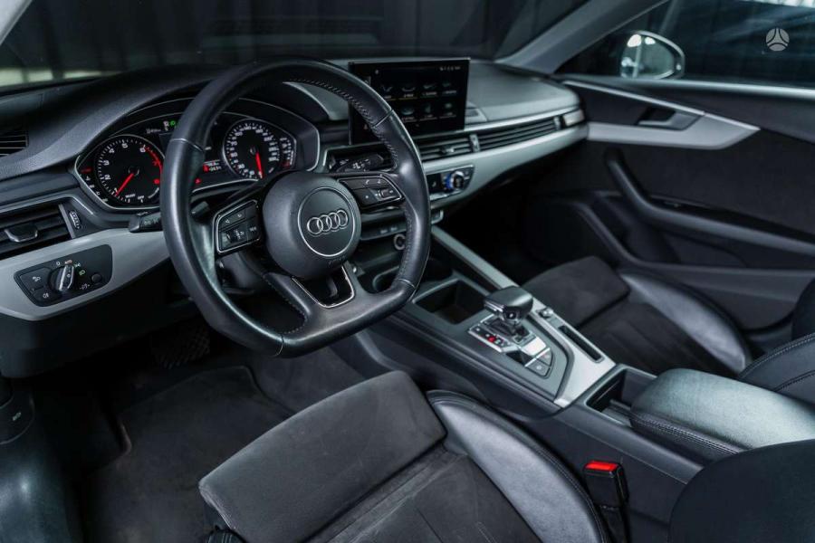 Grey Audi A4 2019 in Vilnius, with an engine capacity of 1.98 L and mileage of 99 thousand km for 23999 €, photo 19 on AUTOMOTO.COM.LV