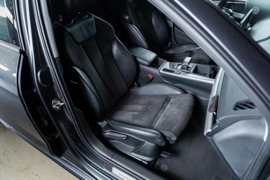 Grey Audi A4 2019 in Vilnius, with an engine capacity of 1.98 L and mileage of 99 thousand km for 23999 €, photo 29 on AUTOMOTO.COM.LV