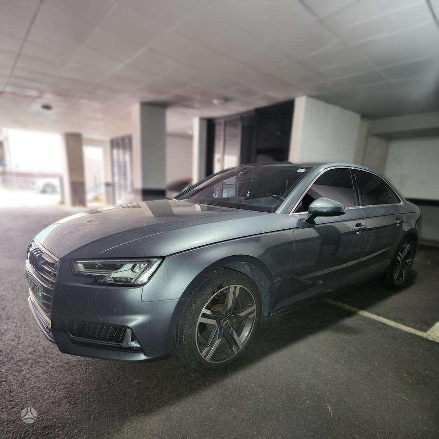 Grey Audi A4 2019 in Kaunas, with an engine capacity of 1.98 L and mileage of 96 thousand km for 15300 €, photo 3 on AUTOMOTO.COM.LV