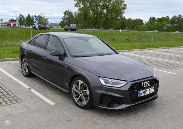 Grey Audi A4 2021 in Vilnius, with an engine capacity of 1.98 L and mileage of 72 thousand km for 24450 €, photo 2 on AUTOMOTO.COM.LV