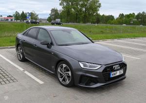Grey Audi A4 2021 in Vilnius, with an engine capacity of 1.98 L and mileage of 72 thousand km for 24450 €, photo 3 on AUTOMOTO.COM.LV
