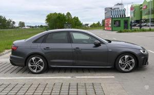 Grey Audi A4 2021 in Vilnius, with an engine capacity of 1.98 L and mileage of 72 thousand km for 24450 €, photo 5 on AUTOMOTO.COM.LV