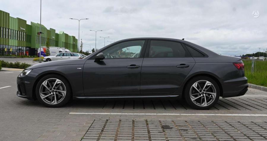 Grey Audi A4 2021 in Vilnius, with an engine capacity of 1.98 L and mileage of 72 thousand km for 24450 €, photo 9 on AUTOMOTO.COM.LV