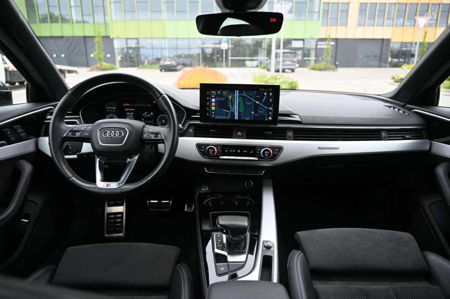 Grey Audi A4 2021 in Vilnius, with an engine capacity of 1.98 L and mileage of 72 thousand km for 24450 €, photo 15 on AUTOMOTO.COM.LV