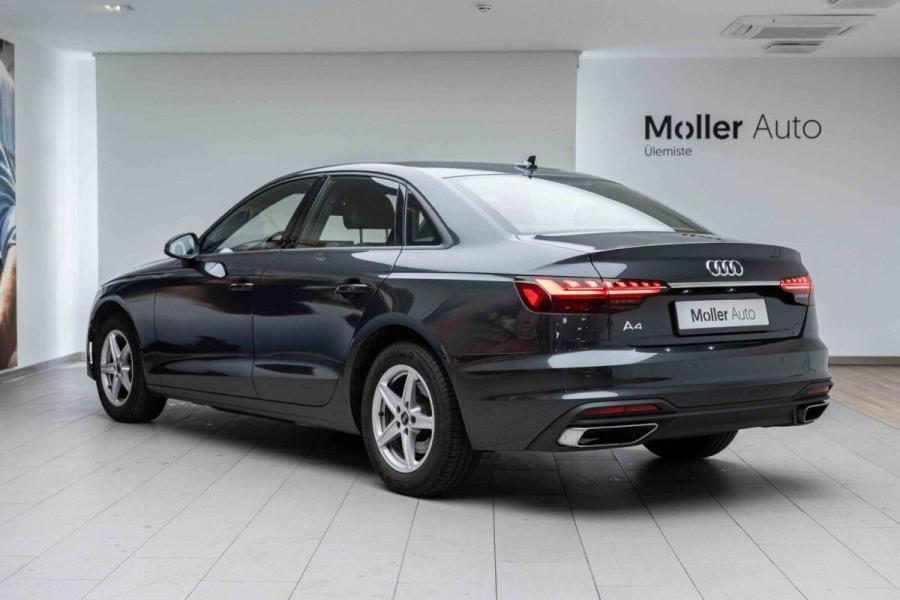 Grey Audi A4 2024 in Peetri, with an engine capacity of 2.00 L and mileage of 35 thousand km for 32200 €, photo 5 on AUTOMOTO.COM.LV
