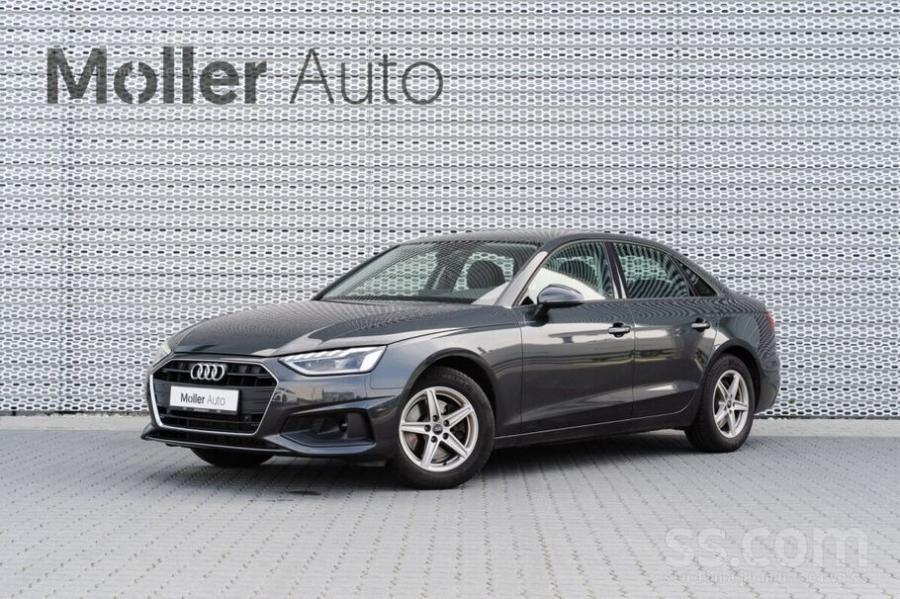 Pelēks Audi A4 2024 Rīga, ar dzinēja tilpumu 2.00 L un nobraukumu 23 tūkst. km par 33350 €, foto 1 vietnē AUTOMOTO.COM.LV