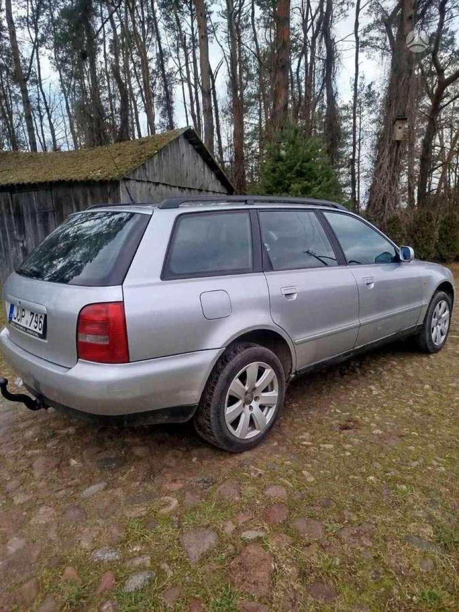 Grey Audi A4 1997 in Alytus, with an engine capacity of 1.90 L and mileage of 375 thousand km for 1800 €, photo 8 on AUTOMOTO.COM.LV