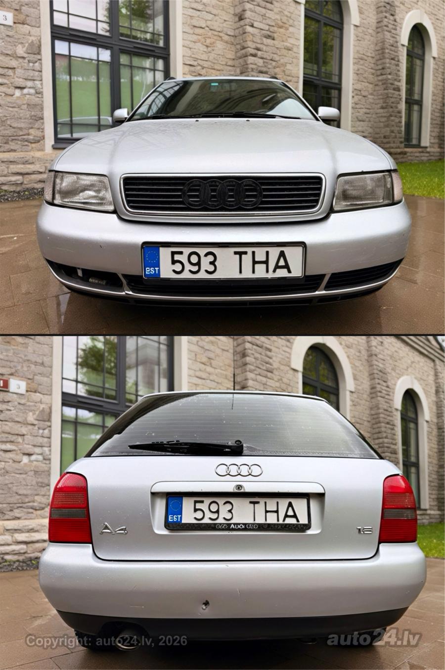 Grey Audi A4 1998 in Tallinn, with an engine capacity of 1.80 L and mileage of 300 thousand km for 1499 €, photo 7 on AUTOMOTO.COM.LV