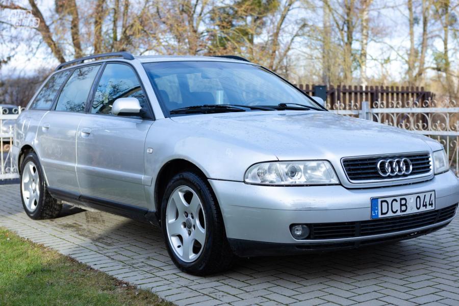 Pelēks Audi A4 1999 Kauņa, ar dzinēja tilpumu 1.90 L un nobraukumu 307 tūkst. km par 699 €, foto 1 vietnē AUTOMOTO.COM.LV