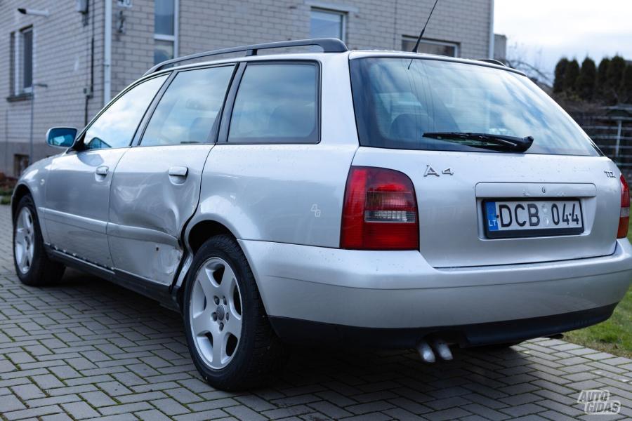 Pelēks Audi A4 1999 Kauņa, ar dzinēja tilpumu 1.90 L un nobraukumu 307 tūkst. km par 699 €, foto 7 vietnē AUTOMOTO.COM.LV