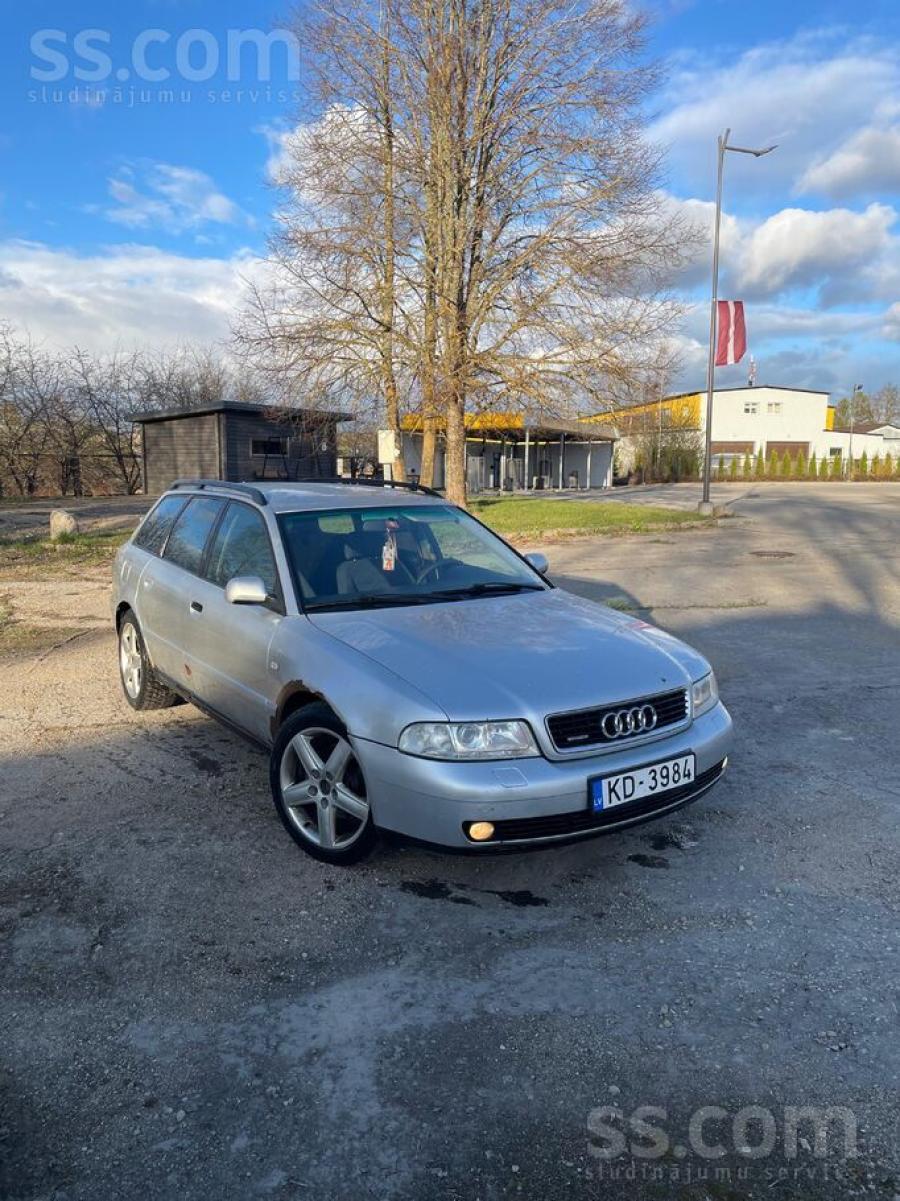 Pelēks Audi A4 2000 Aizkraukle, ar dzinēja tilpumu 1.90 L un nobraukumu 375 tūkst. km par 1600 €, foto 1 vietnē AUTOMOTO.COM.LV