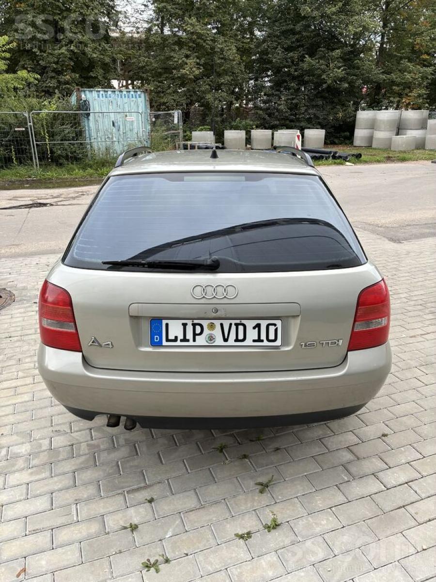 Pelēks Audi A4 2000 Rīga, ar dzinēja tilpumu 1.90 L un nobraukumu 350 tūkst. km par 2550 €, foto 7 vietnē AUTOMOTO.COM.LV