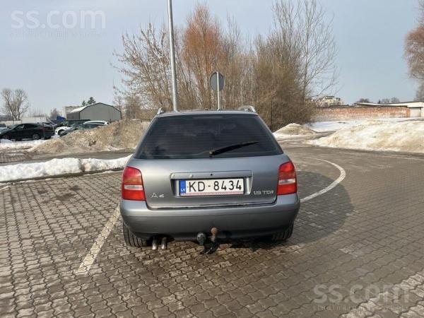 Grey Audi A4 2000 in Jelgava, with an engine capacity of 1.90 L and mileage of 506 thousand km for 1500 €, photo 4 on AUTOMOTO.COM.LV
