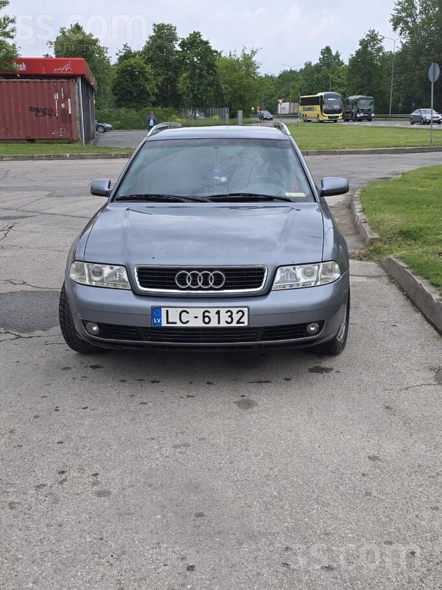 Pelēks Audi A4 2001 Rīga, ar dzinēja tilpumu 1.90 L un nobraukumu 290 tūkst. km par 1900 €, foto 1 vietnē AUTOMOTO.COM.LV