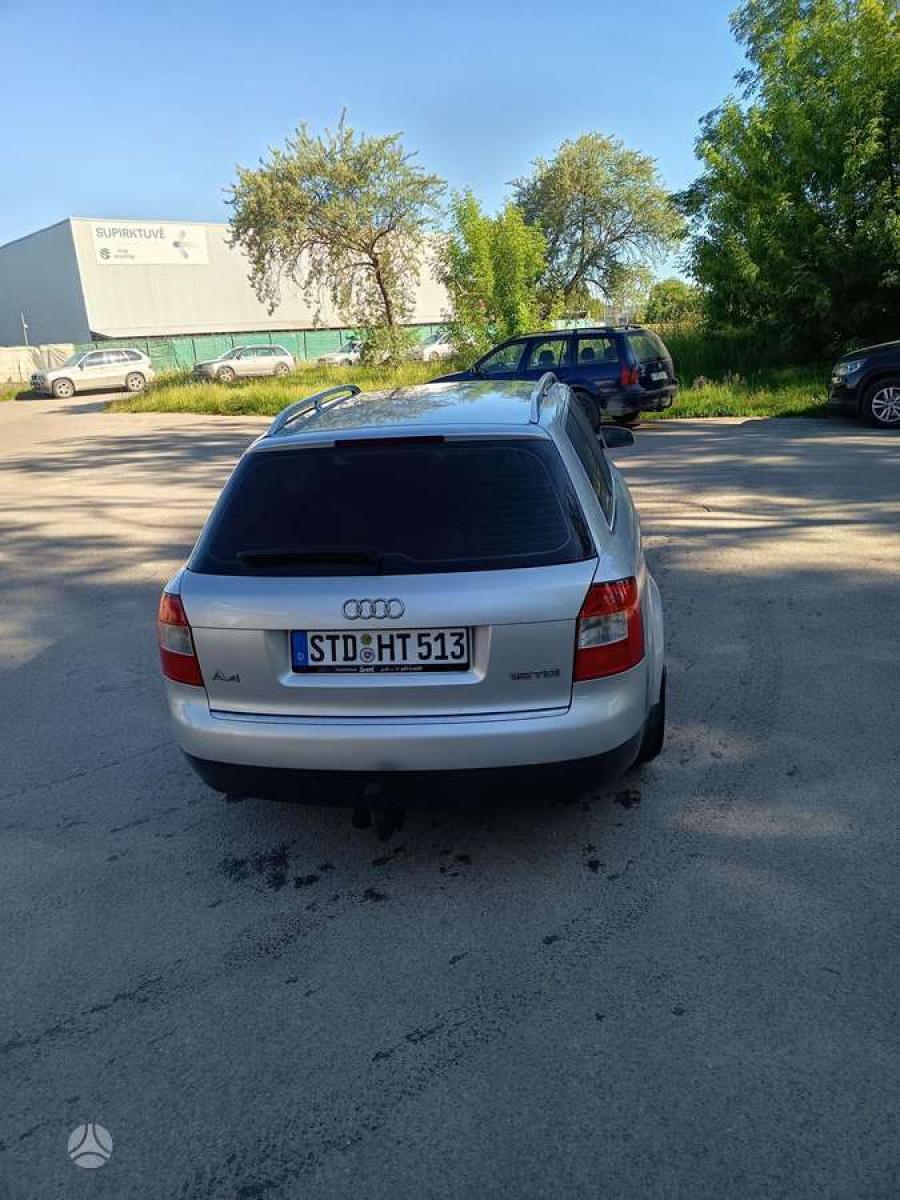 Pelēks Audi A4 2001 Marijampole, ar dzinēja tilpumu 1.90 L un nobraukumu 292 tūkst. km par 2300 €, foto 7 vietnē AUTOMOTO.COM.LV