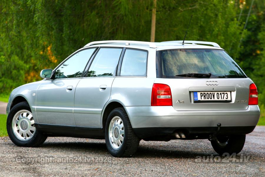 Grey Audi A4 2001 in Viljandi, with an engine capacity of 1.90 L and mileage of 237 thousand km for 3690 €, photo 4 on AUTOMOTO.COM.LV
