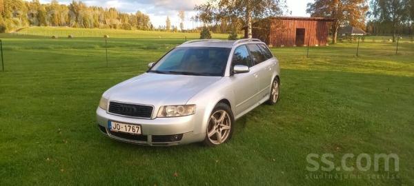 Grey Audi A4 2001 in Talsi, with an engine capacity of 2.50 L and mileage of 345 thousand km for 1500 €, photo 1 on AUTOMOTO.COM.LV