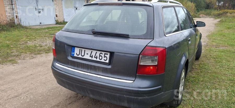 Grey Audi A4 2001 in Daugavpils, with an engine capacity of 1.90 L and mileage of 434 thousand km for 1350 €, photo 3 on AUTOMOTO.COM.LV