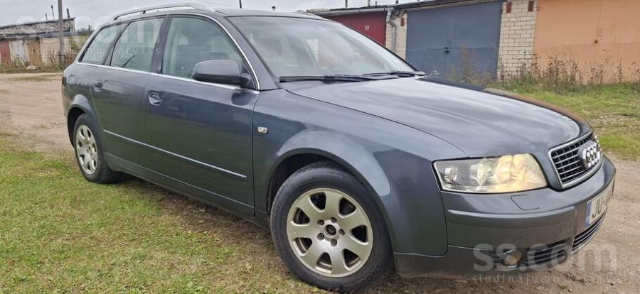 Grey Audi A4 2001 in Daugavpils, with an engine capacity of 1.90 L and mileage of 434 thousand km for 1350 €, photo 5 on AUTOMOTO.COM.LV