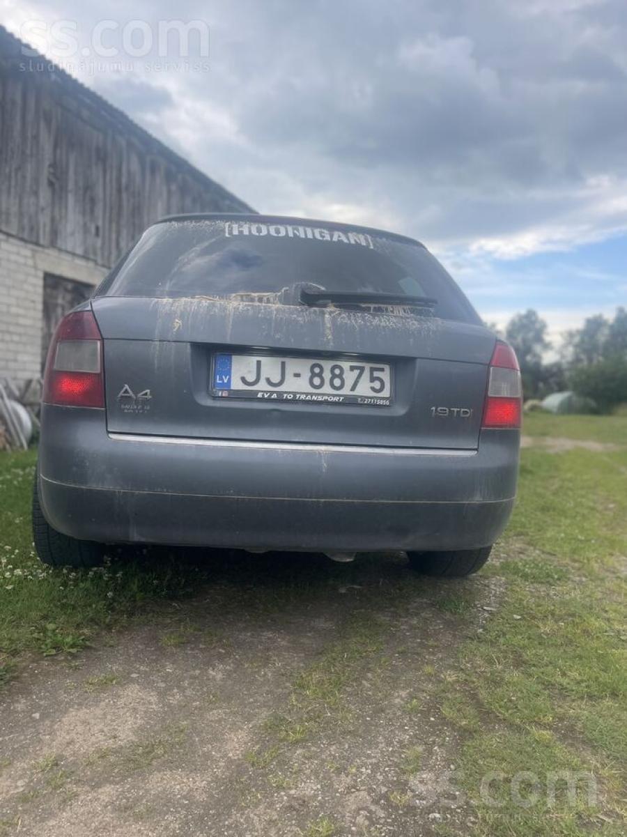 Pelēks Audi A4 2002 Bauska, ar dzinēja tilpumu 1.90 L un nobraukumu 460 tūkst. km par 1600 €, foto 6 vietnē AUTOMOTO.COM.LV