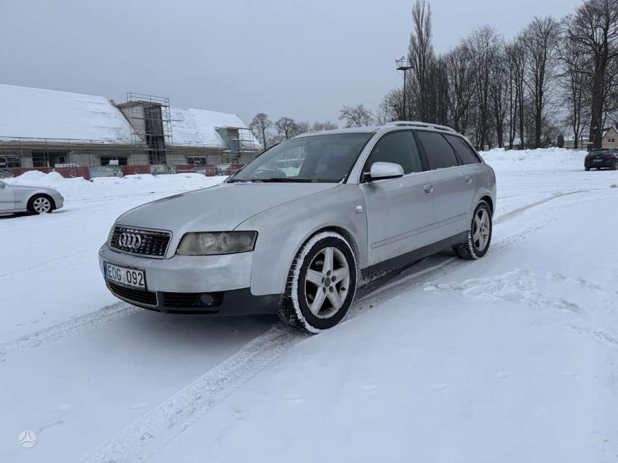 Grey Audi A4 2002 in Klaipeda, with an engine capacity of 1.90 L and mileage of 327 thousand km for 1800 €, photo 1 on AUTOMOTO.COM.LV