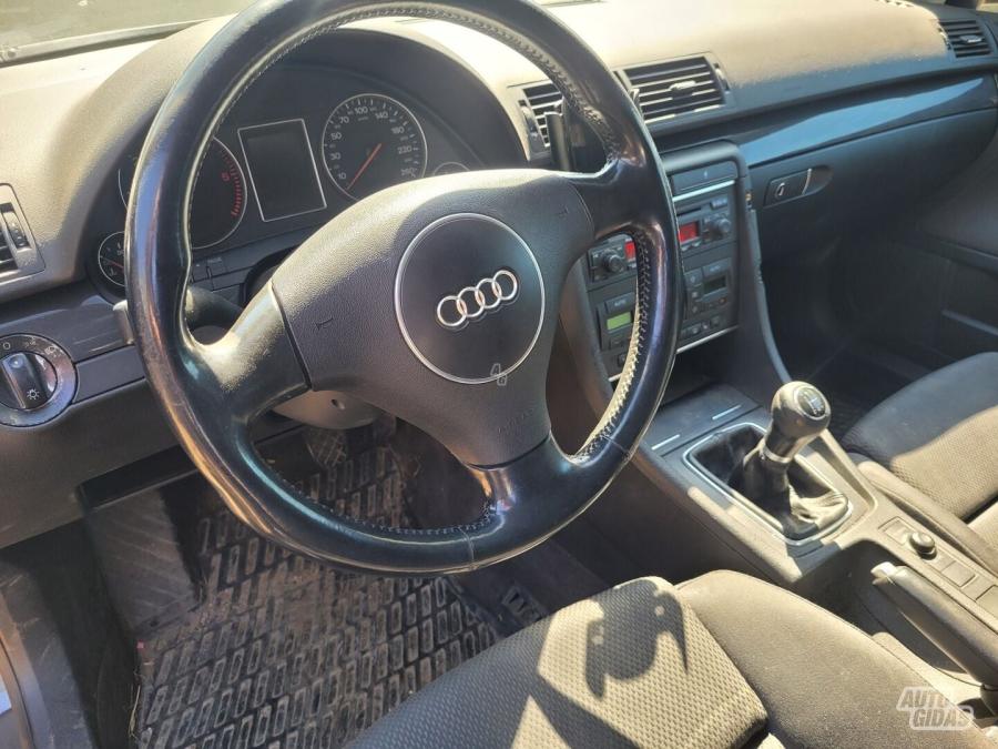Grey Audi A4 2002 in Vilnius, with an engine capacity of 1.90 L and mileage of 220 thousand km for 1850 €, photo 13 on AUTOMOTO.COM.LV