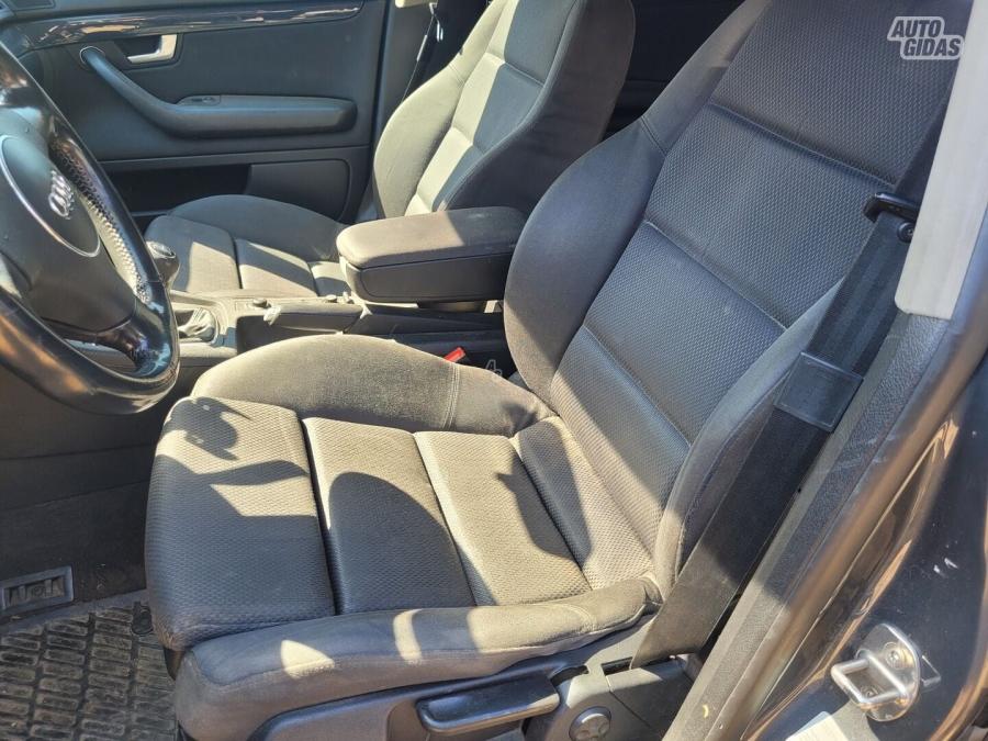 Grey Audi A4 2002 in Vilnius, with an engine capacity of 1.90 L and mileage of 220 thousand km for 1850 €, photo 14 on AUTOMOTO.COM.LV